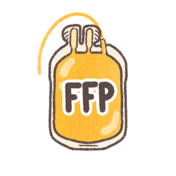 デフォルメした新鮮凍結血漿（FFP）のフリーイラスト – かわいい臨床検査｜臨床検査のフリーイラスト素材集